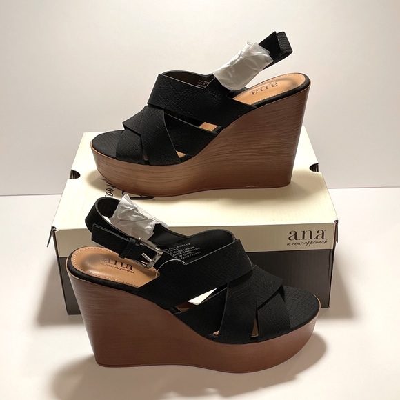 a.n.a | Shoes | Ana Wedge Heel Sandals | Poshmark